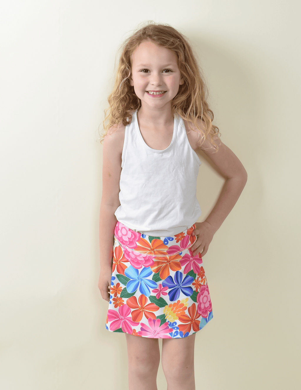 Little Girls Skort Poppin' Petals – Southwind Apparel